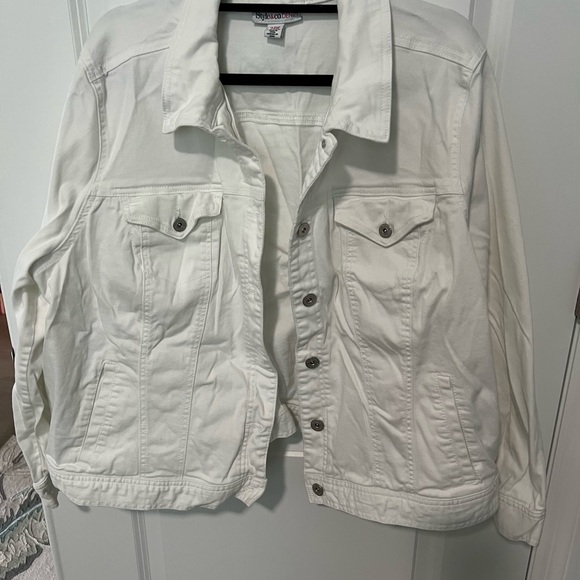 Style & Co. | Jackets & Coats | Style Co Denim White Jean Jacket ...